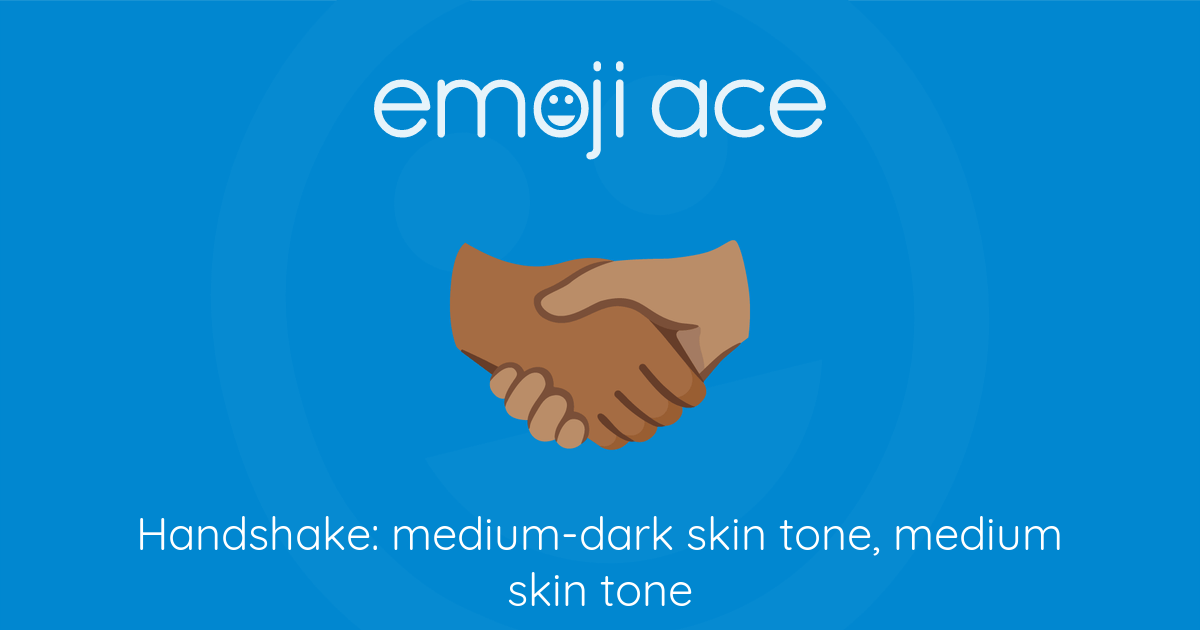 Emoji 🫱🏾‍🫲🏽 Handshake: medium-dark skin tone, medium skin tone: Meaning ...