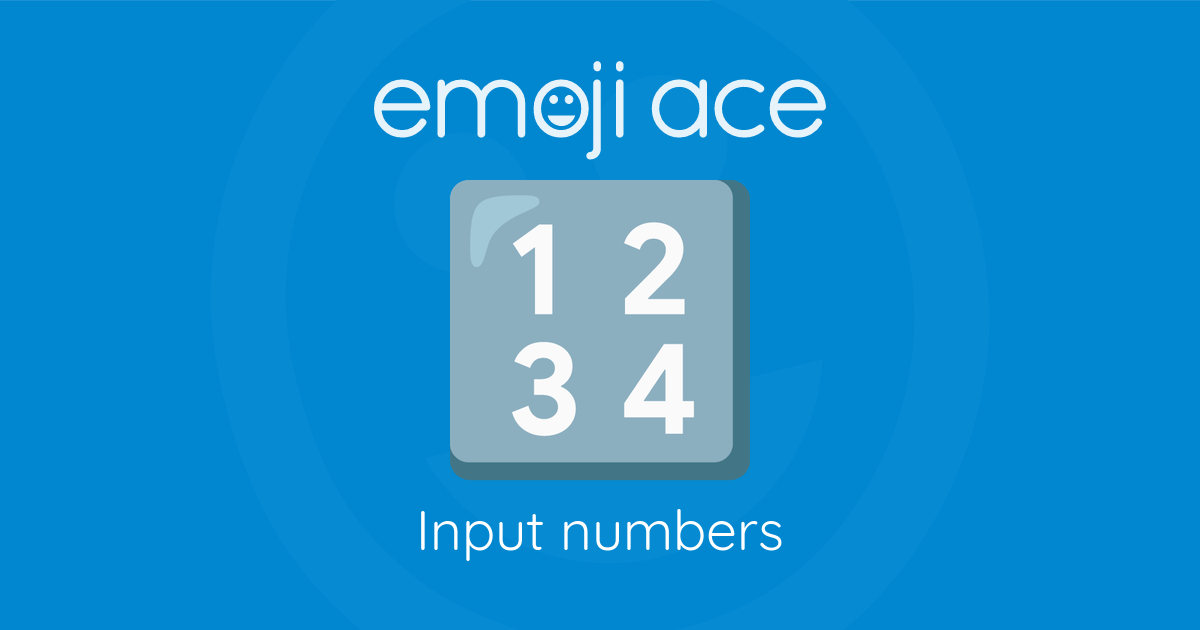 Emoji 🔢 Input numbers: Meaning and Details