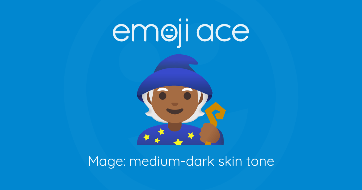 Emoji 🧙🏾 Mage: medium-dark skin tone: Meaning and Details