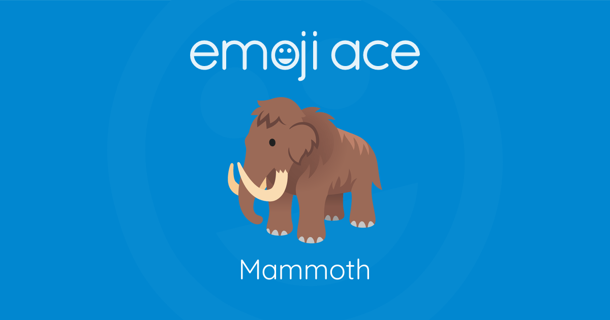 Emoji 🦣 Mammoth: Meaning and Details