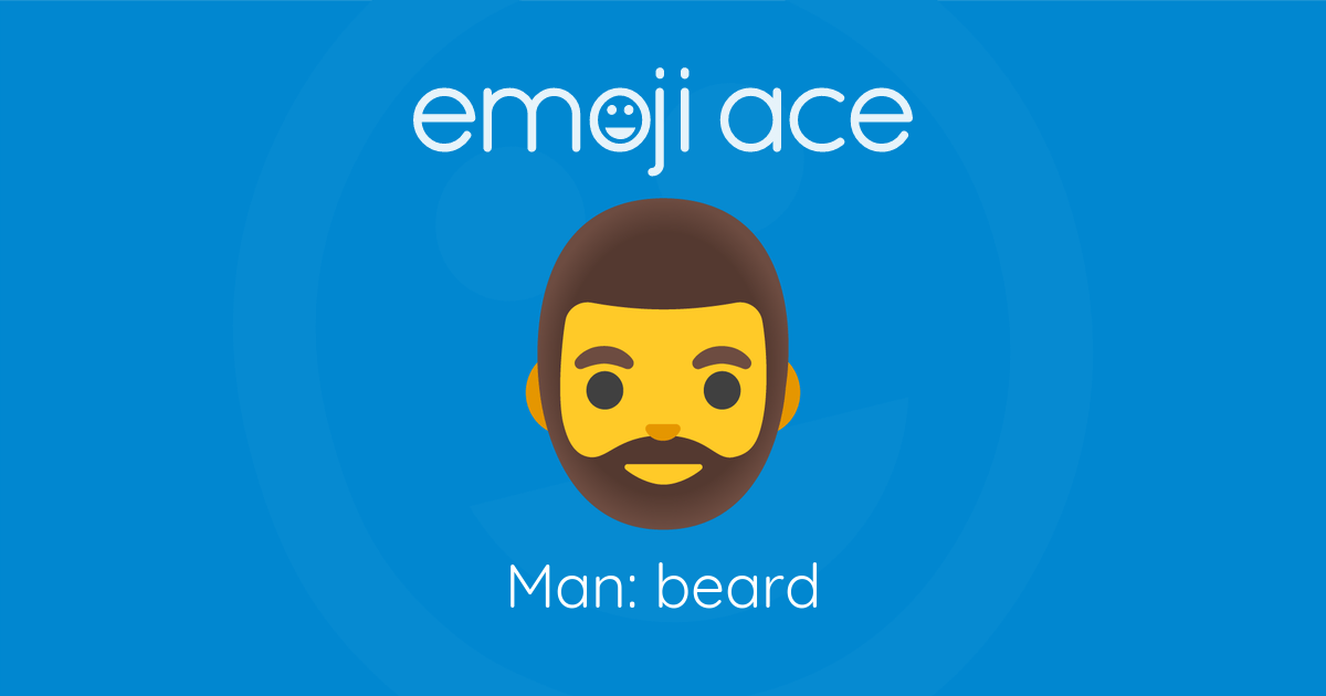 Emoji 🧔‍♂️ Man: beard: Meaning and Details