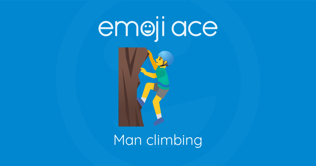 Emoji 🧗‍♂️ Man climbing: Meaning and Details