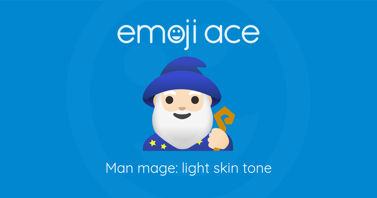 Emoji 🧙🏻‍♂️ Man mage: light skin tone: Meaning and Details