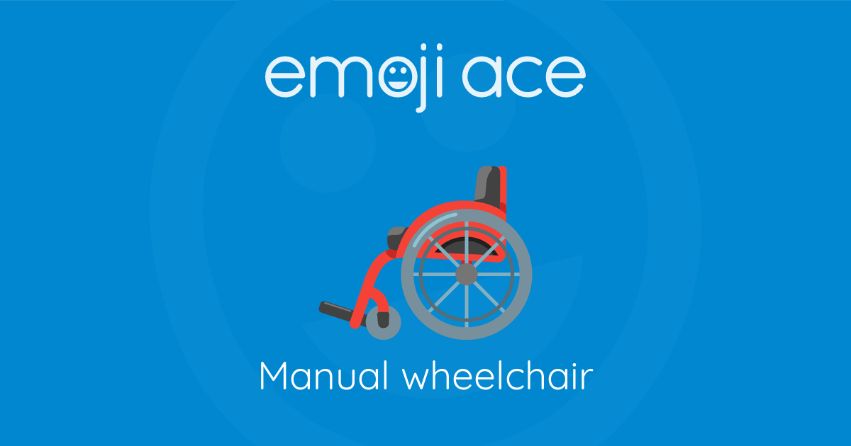 Emoji 🦽 Manual wheelchair: Meaning and Details