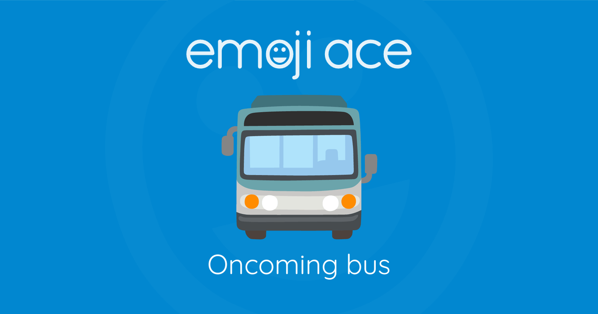 Oncoming Bus Emoji