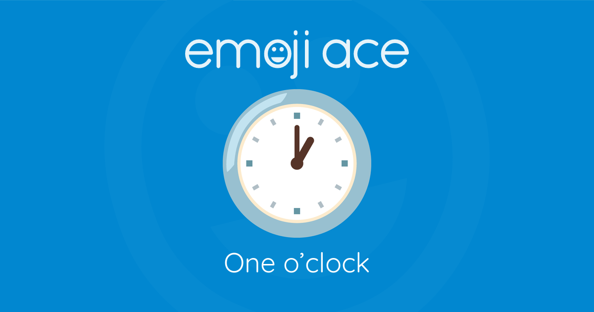 Emoji 🕐 One o’clock: Meaning and Details