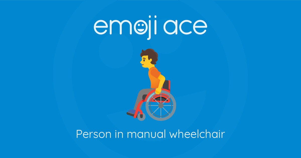 Emoji 🧑‍🦽 Person in manual wheelchair: Meaning and Details