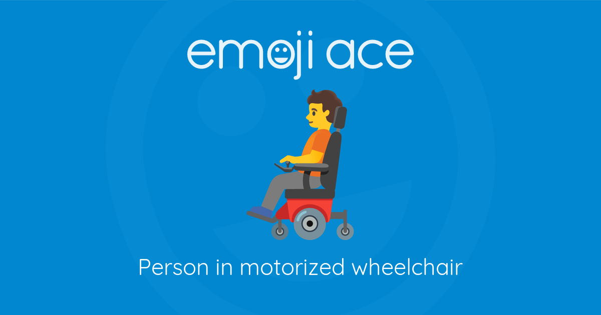 Emoji 🧑‍🦼 Person in motorized wheelchair: Meaning and Details