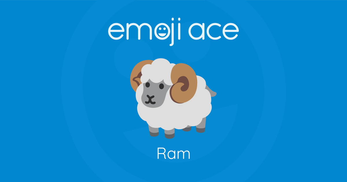Emoji 🐏 Ram: Meaning and Details