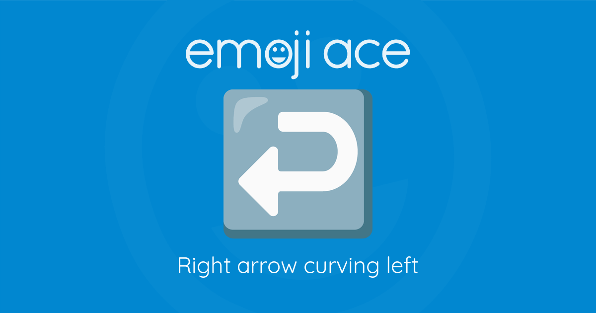 Emoji ↩️ Right arrow curving left: Meaning and Details