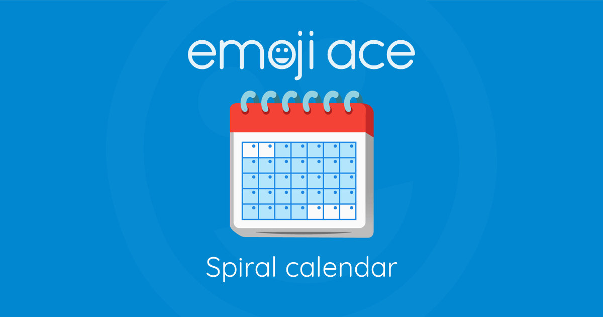 Emoji 🗓️ Spiral calendar: Meaning and Details