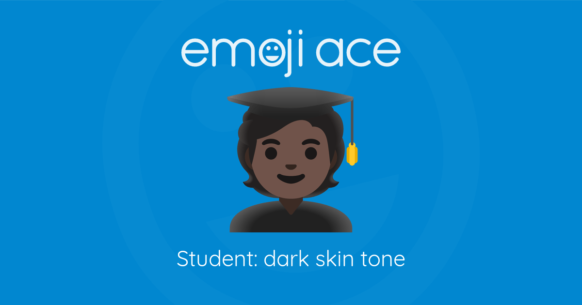 Emoji 🧑🏿‍🎓 Student: dark skin tone: Meaning and Details