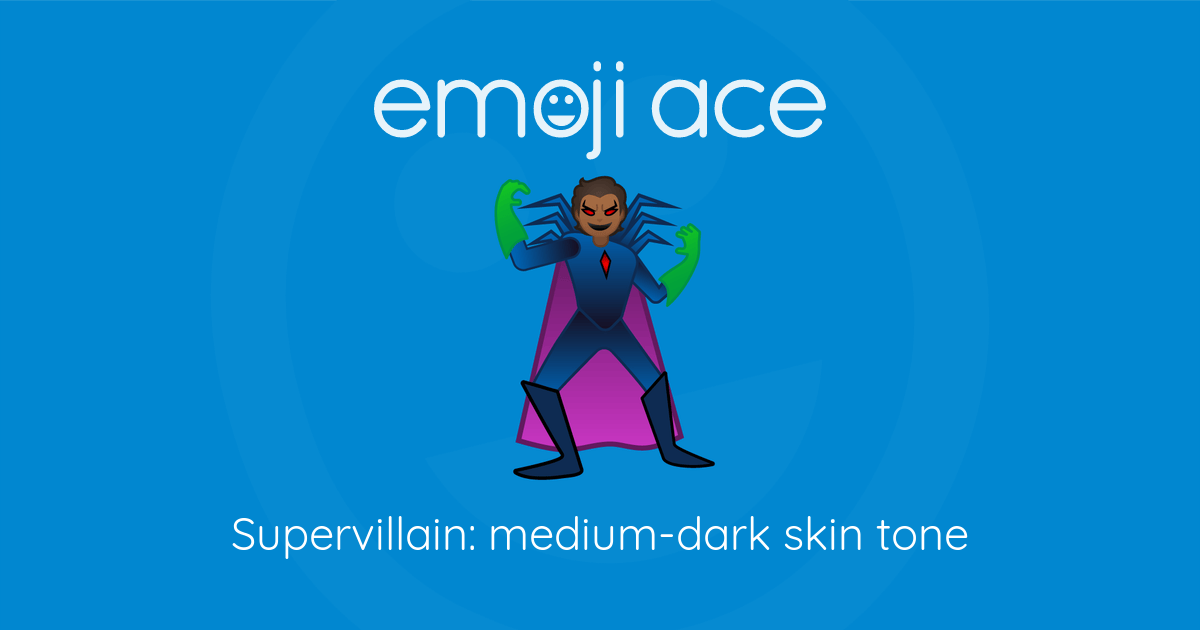 Emoji 🦹🏾 Supervillain: medium-dark skin tone: Meaning and Details