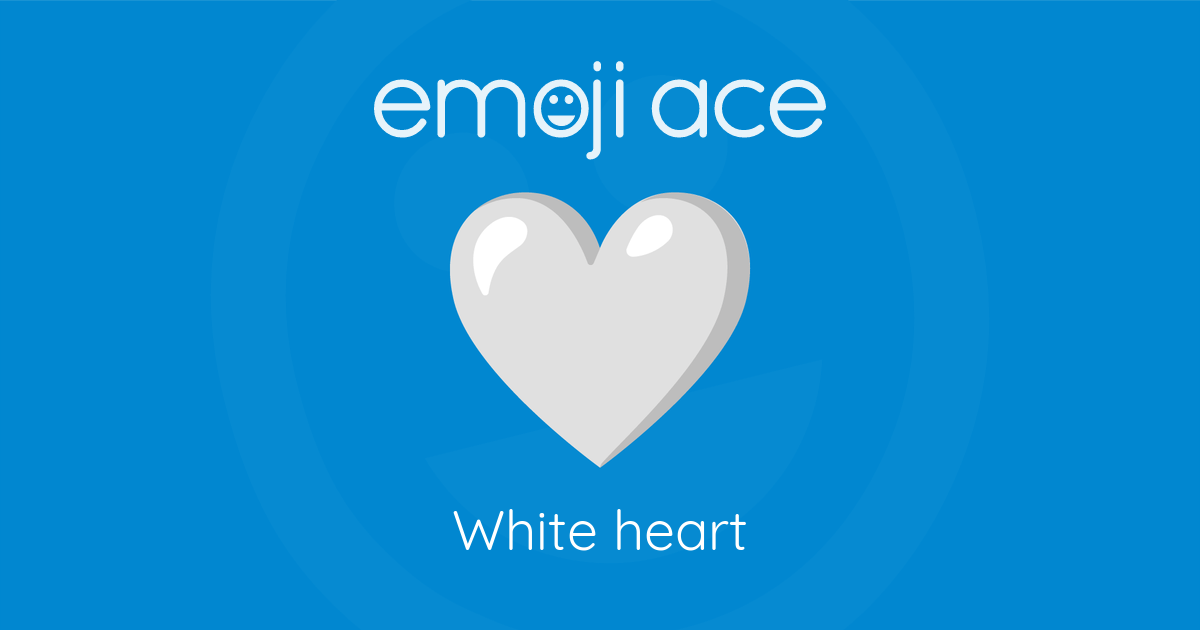 Emoji 🤍 White heart: Meaning and Details