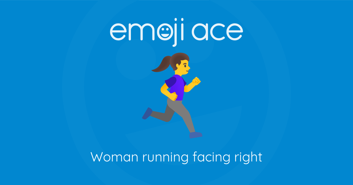Emoji 🏃‍♀️‍ ️ Woman running facing right: Meaning and Details