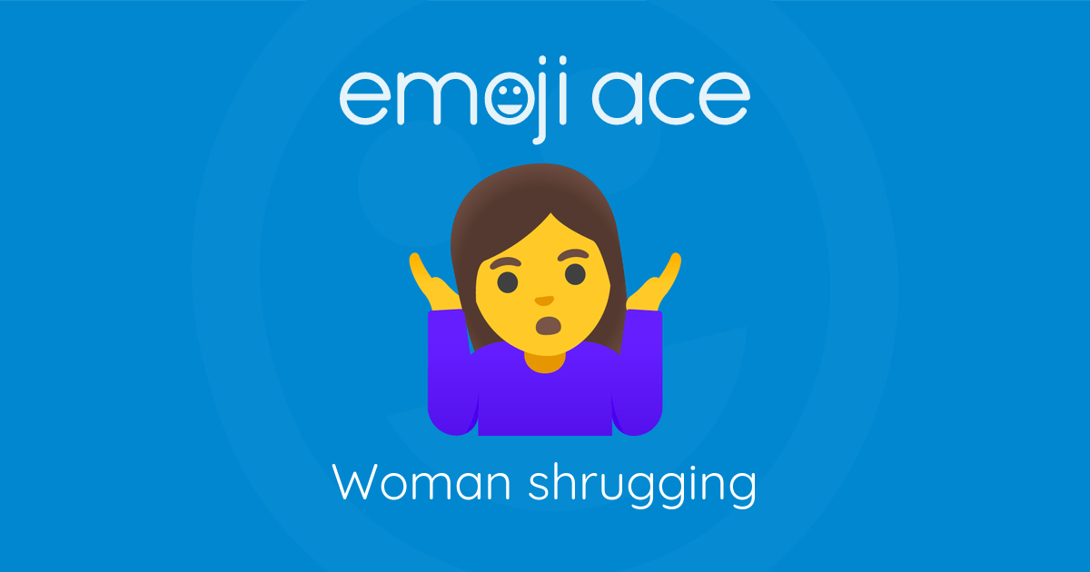 Woman Shrugging Emoji Png