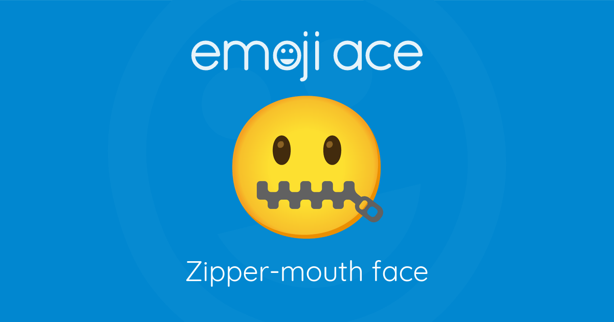 Smiley 🤐 Zipper-mouth face: Meaning and Details