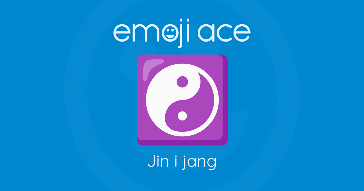 Emoji ☯️ Jin i jang: Značenje i detalji