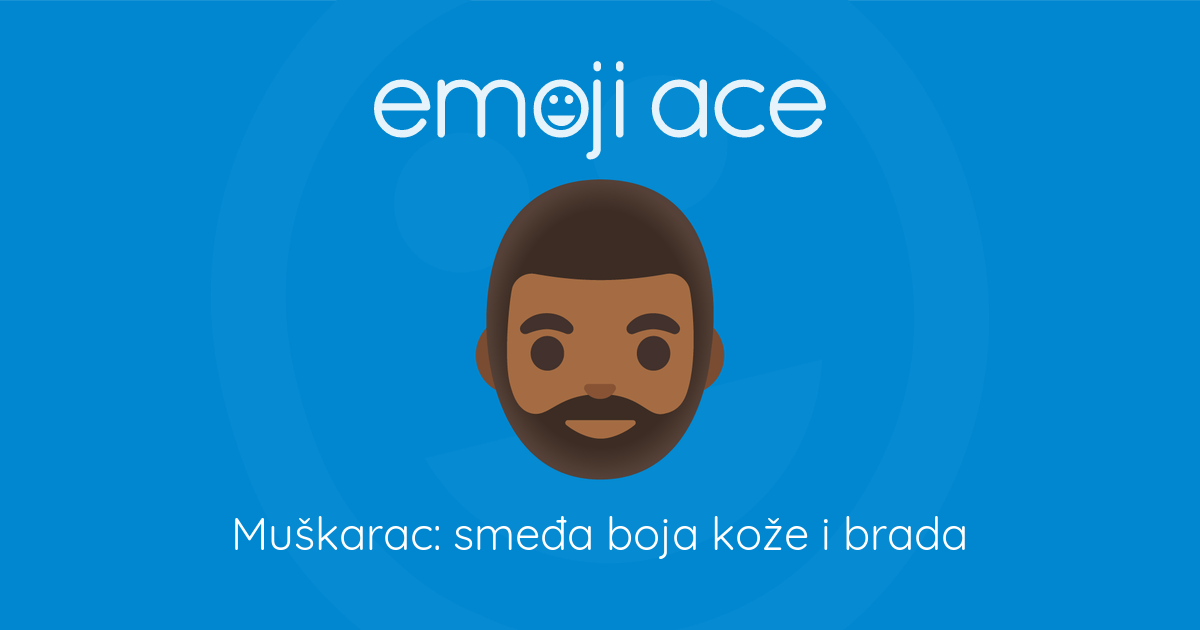 Emoji 🧔🏾‍♂️ Muškarac: smeđa boja kože i brada: Značenje i detalji
