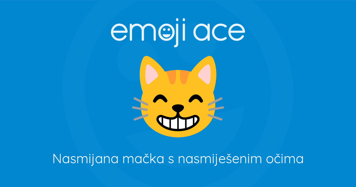 Emoji 😸 Nasmijana mačka s nasmiješenim očima: Značenje i detalji