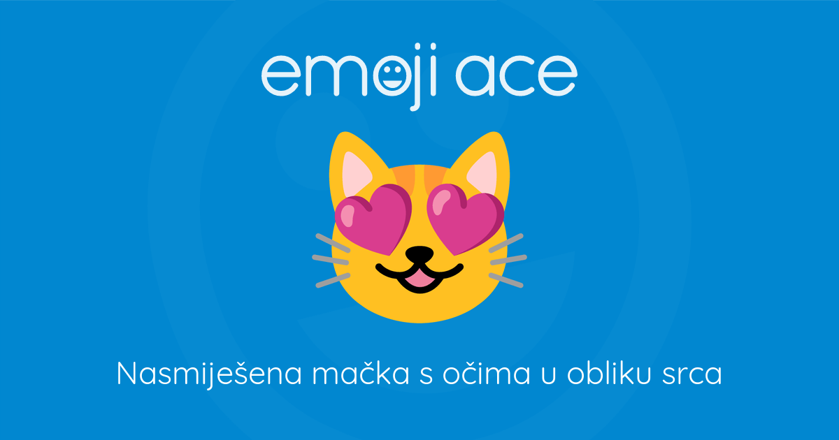 Emoji 😻 Nasmiješena mačka s očima u obliku srca: Značenje i detalji
