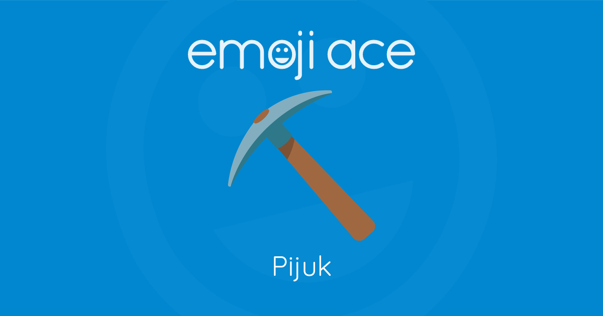 Emoji ⛏️ Pijuk: Značenje i detalji