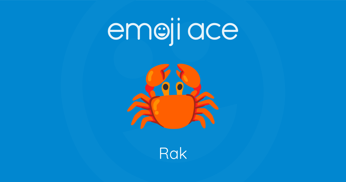 Emoji 🦀 Rak: Značenje i detalji