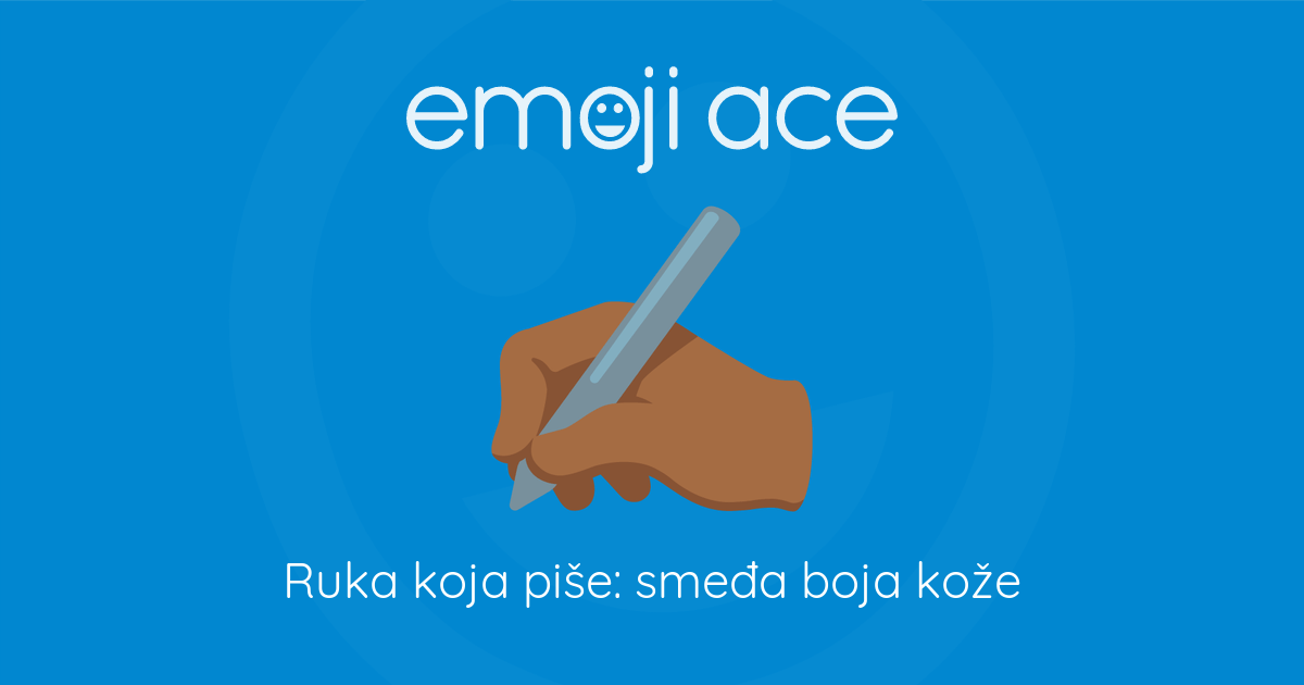 Emoji 🏾 Ruka koja piše: smeđa boja kože: Značenje i detalji