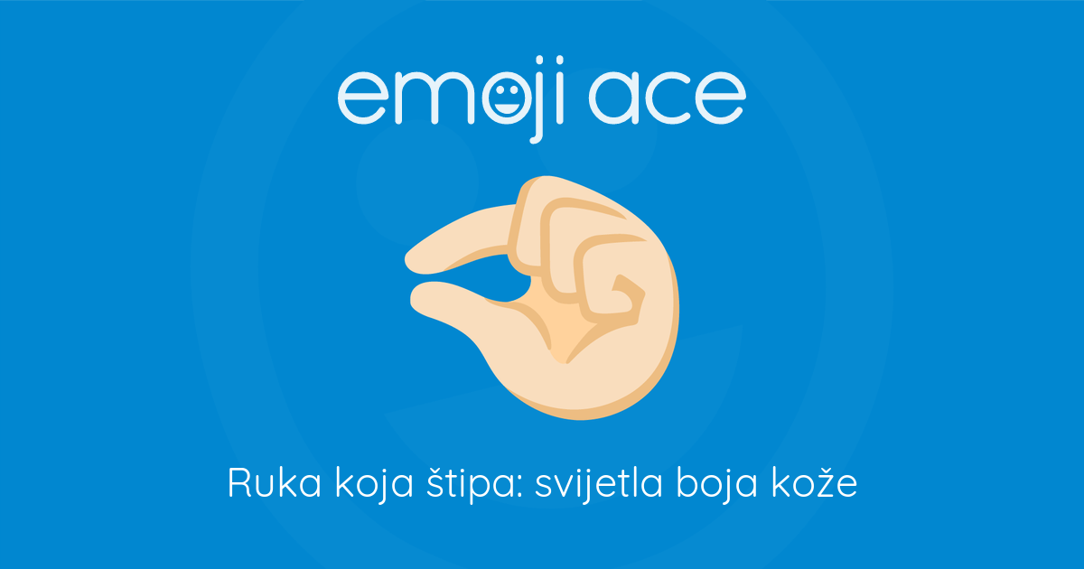 Emoji 🤏🏻 Ruka koja štipa: svijetla boja kože: Značenje i detalji