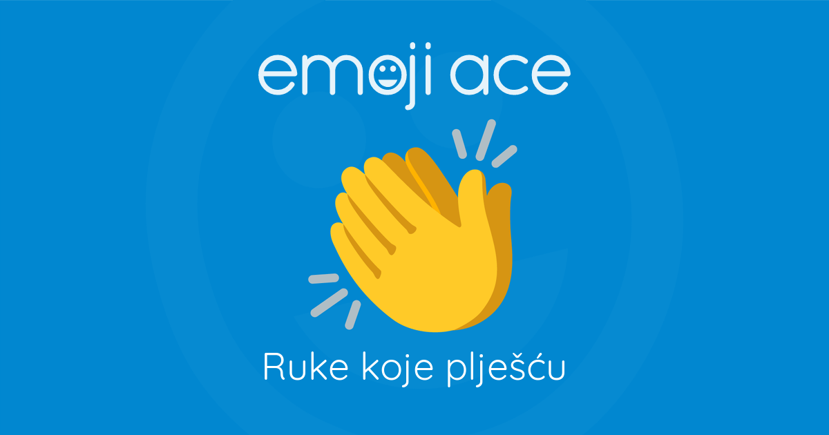Emoji 👏 Ruke koje plješću: Značenje i detalji