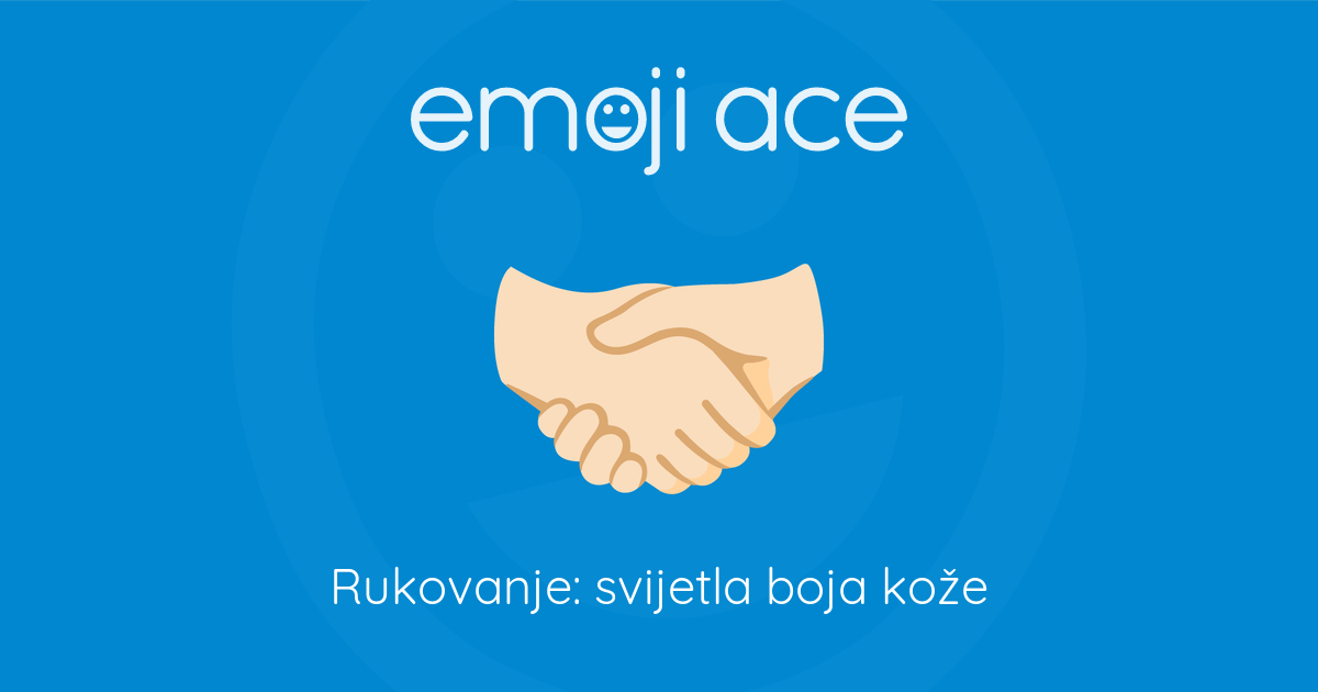Emoji 🤝🏻 Rukovanje: svijetla boja kože: Značenje i detalji