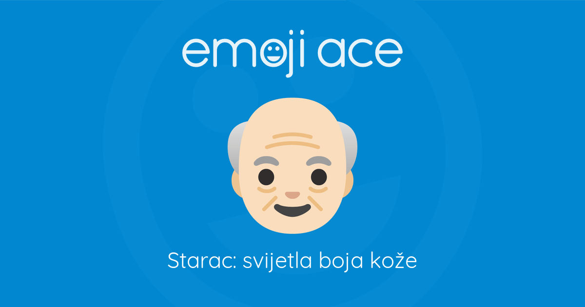 Emoji 👴🏻 Starac: svijetla boja kože: Značenje i detalji