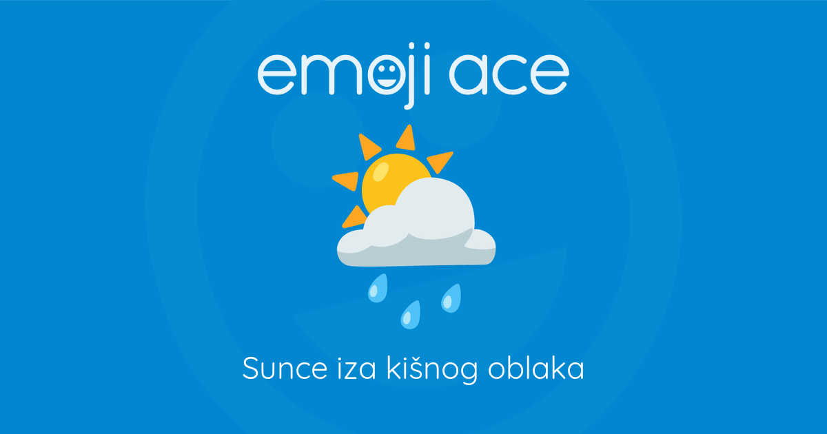 Emoji 🌦️ Sunce iza kišnog oblaka: Značenje i detalji