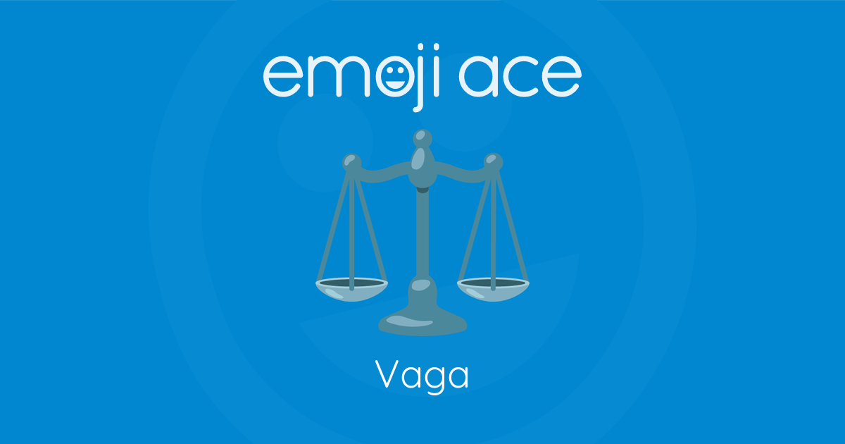 Emoji ⚖️ Vaga: Značenje i detalji