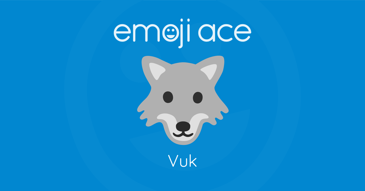 Emoji 🐺 Vuk: Značenje i detalji