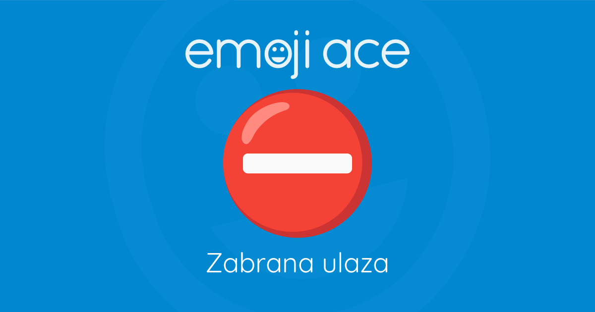 Emoji ⛔ Zabrana ulaza: Značenje i detalji