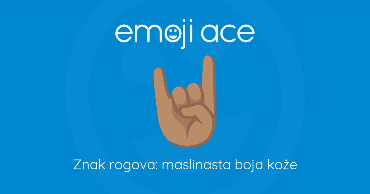 Emoji 🤘🏽 Znak rogova: maslinasta boja kože: Značenje i detalji