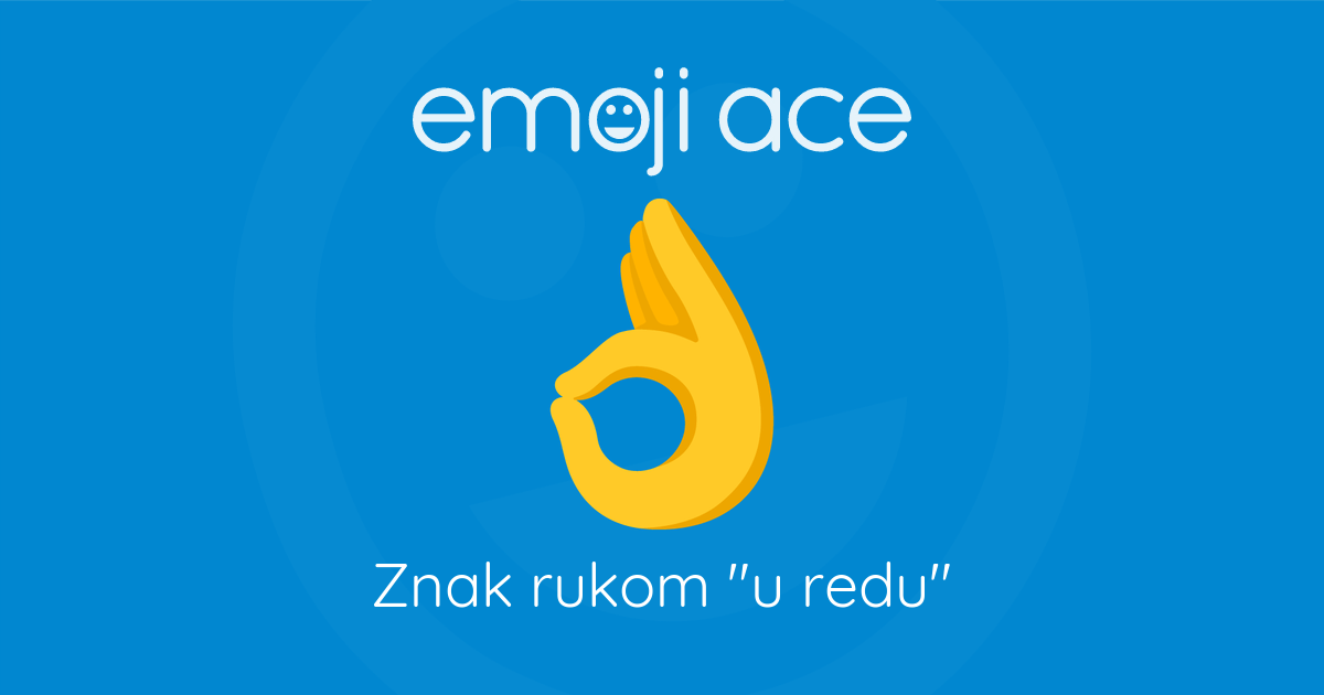 Emoji 👌 Znak rukom "u redu": Značenje i detalji